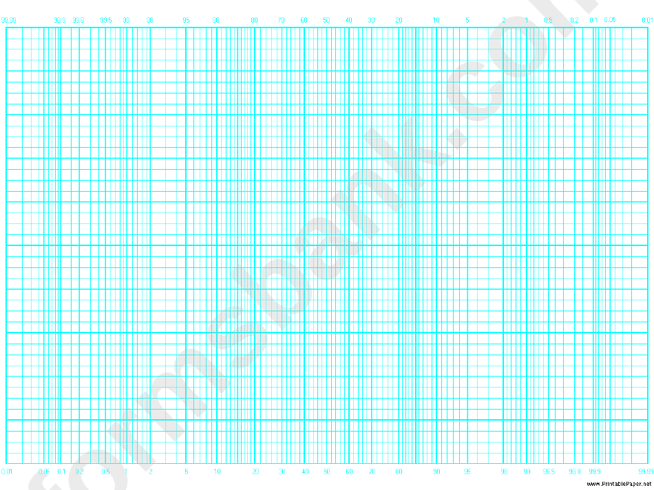 Semi-Log Paper - Numbered printable pdf download
