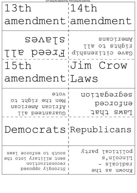 Reconstruction Flash Cards printable pdf download