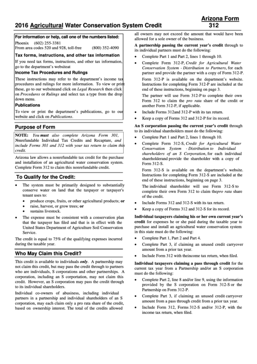 Instructions For Agricultural Water Conservation System Credit Arizona ...