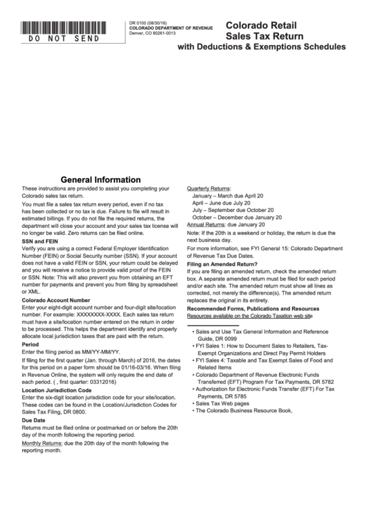 Colorado Retail Sales Tax Return With Deductions Exemptions Schedules colorado-retail-sales-tax-return-with-deductions-exemptions-schedules