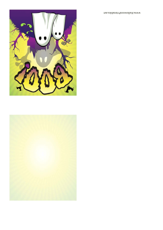 Halloween Boo Small Card Template printable pdf download