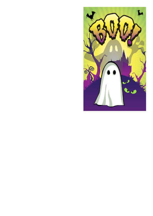 Halloween Boo Card Template printable pdf download