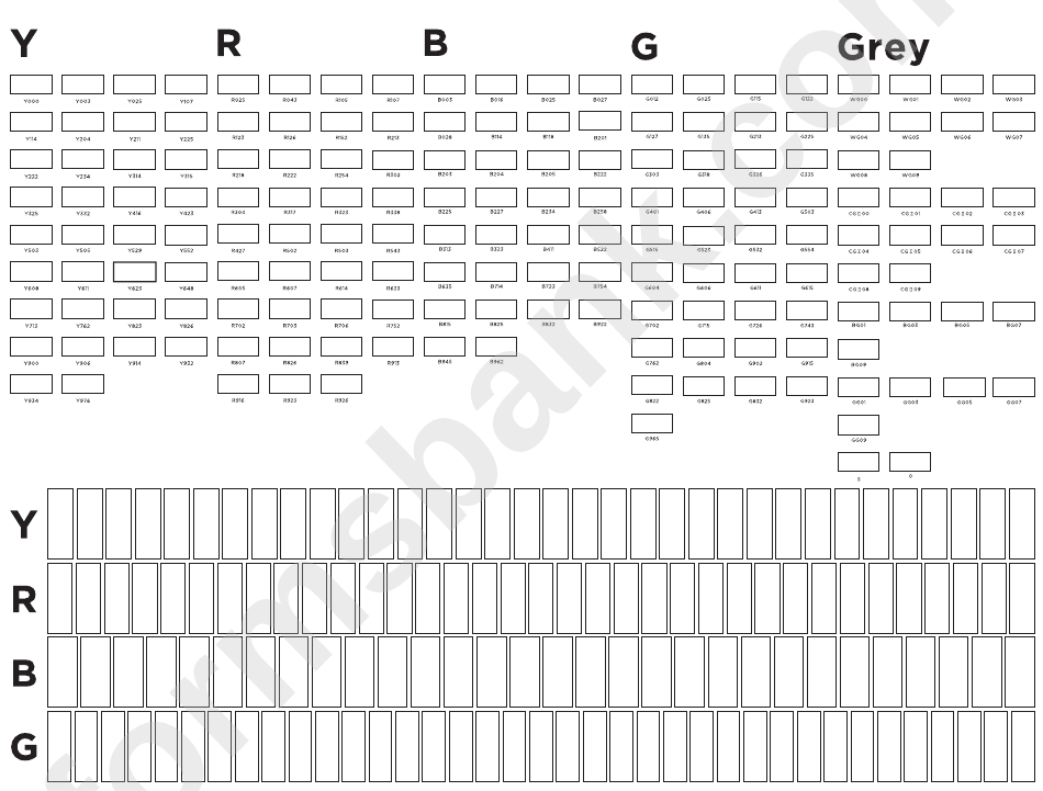 Color Chart Template Printable Pdf Download