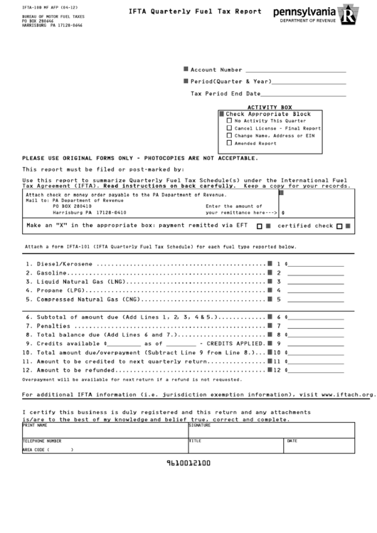 Ifta Quarterly Fuel Tax Report printable pdf download Ifta Quarterly Fuel Tax Report printable pdf download
