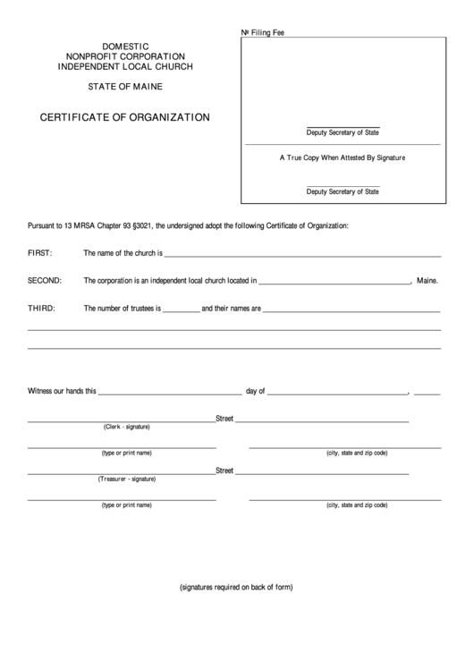Fillable Form Mlc-6 - Domestic Nonprofit Corporation Independent Local ...