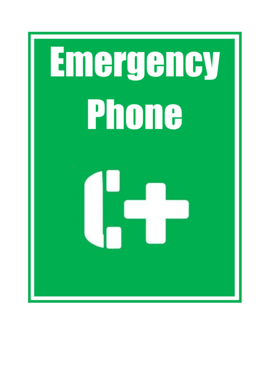 Emergency Phone printable pdf download