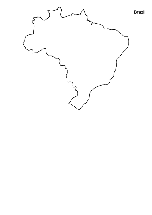 Brazil Map Template printable pdf download