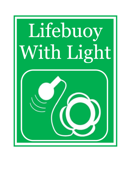 Lifebuoy With Light printable pdf download