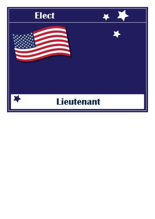 Lieutenant Sign Campaign Signs printable pdf download