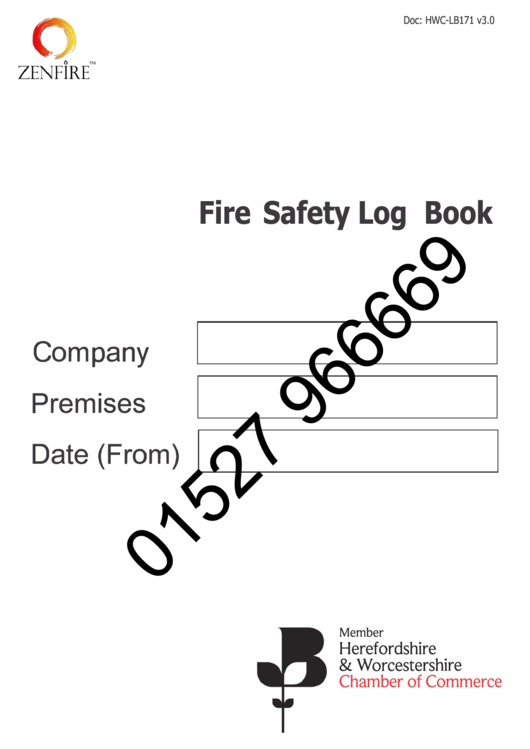 Fire Safety Log Book Template Printable Pdf Download