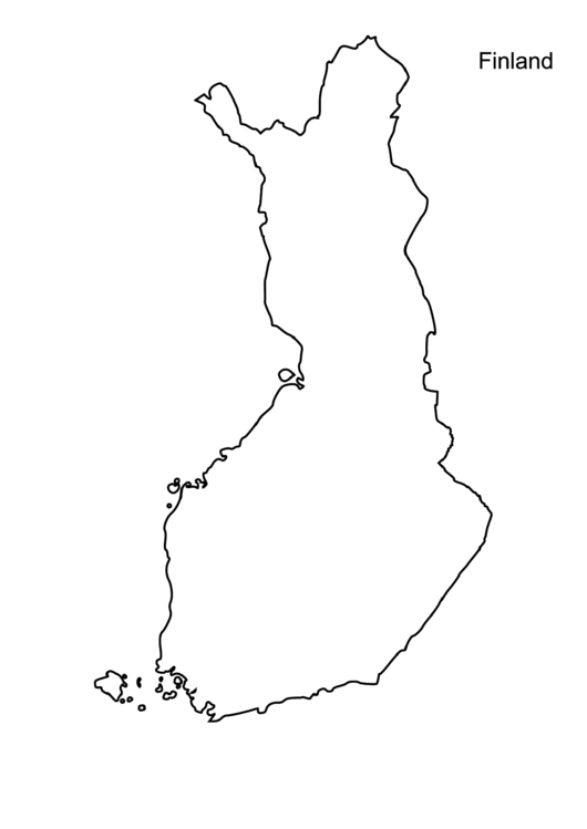 Finland Map Template printable pdf download