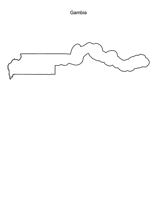 Gambia Map Template printable pdf download