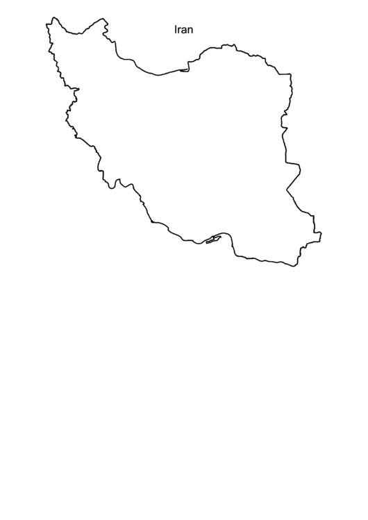 Iran Map Template printable pdf download