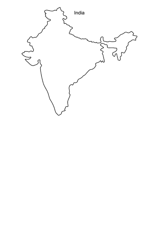 India Map Template printable pdf download
