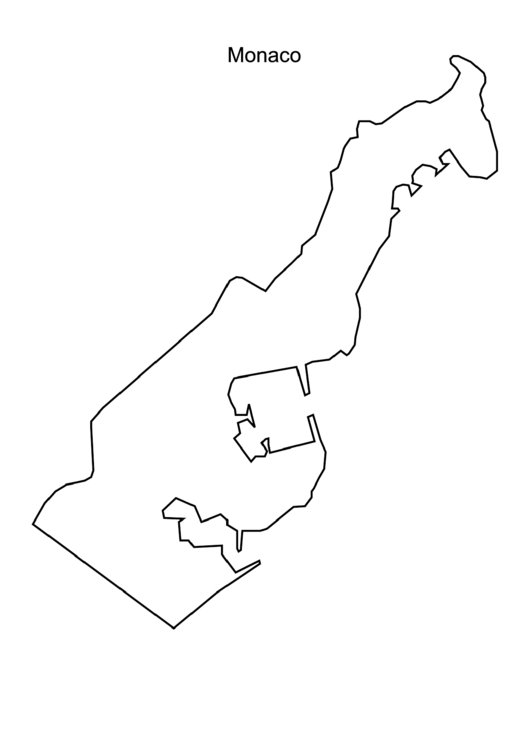Monaco Map Template printable pdf download