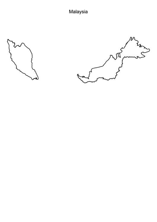 Malaysia Map Template printable pdf download