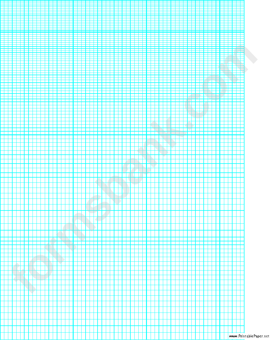 Semi-Log Paper (Blue On White) printable pdf download