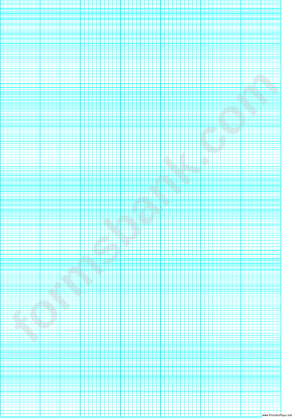 Semi-Log Paper - Blue On White printable pdf download