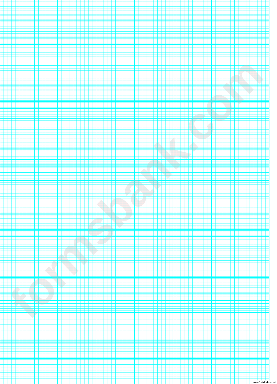 Semi-Log Paper - Blue On White printable pdf download