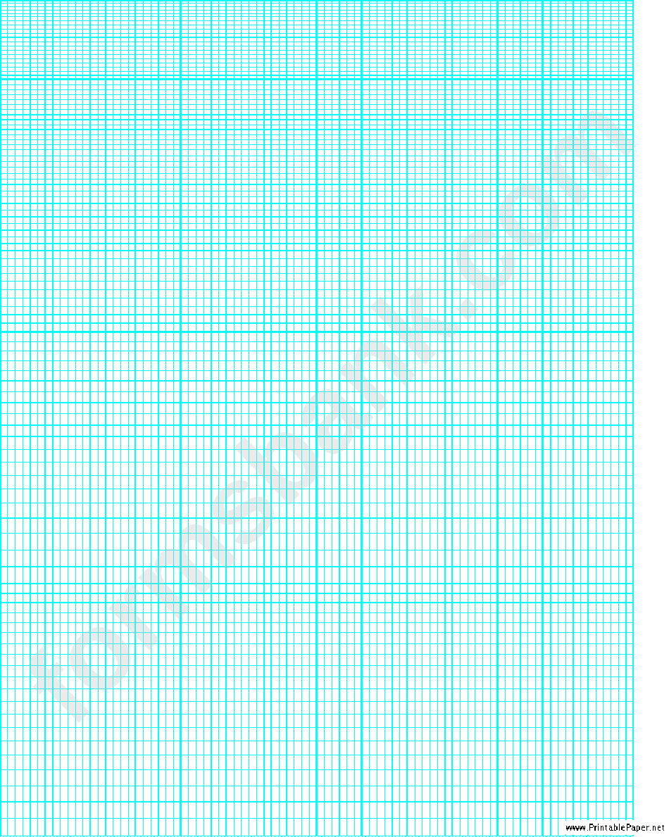 Semi-Log Paper - Blue On White printable pdf download