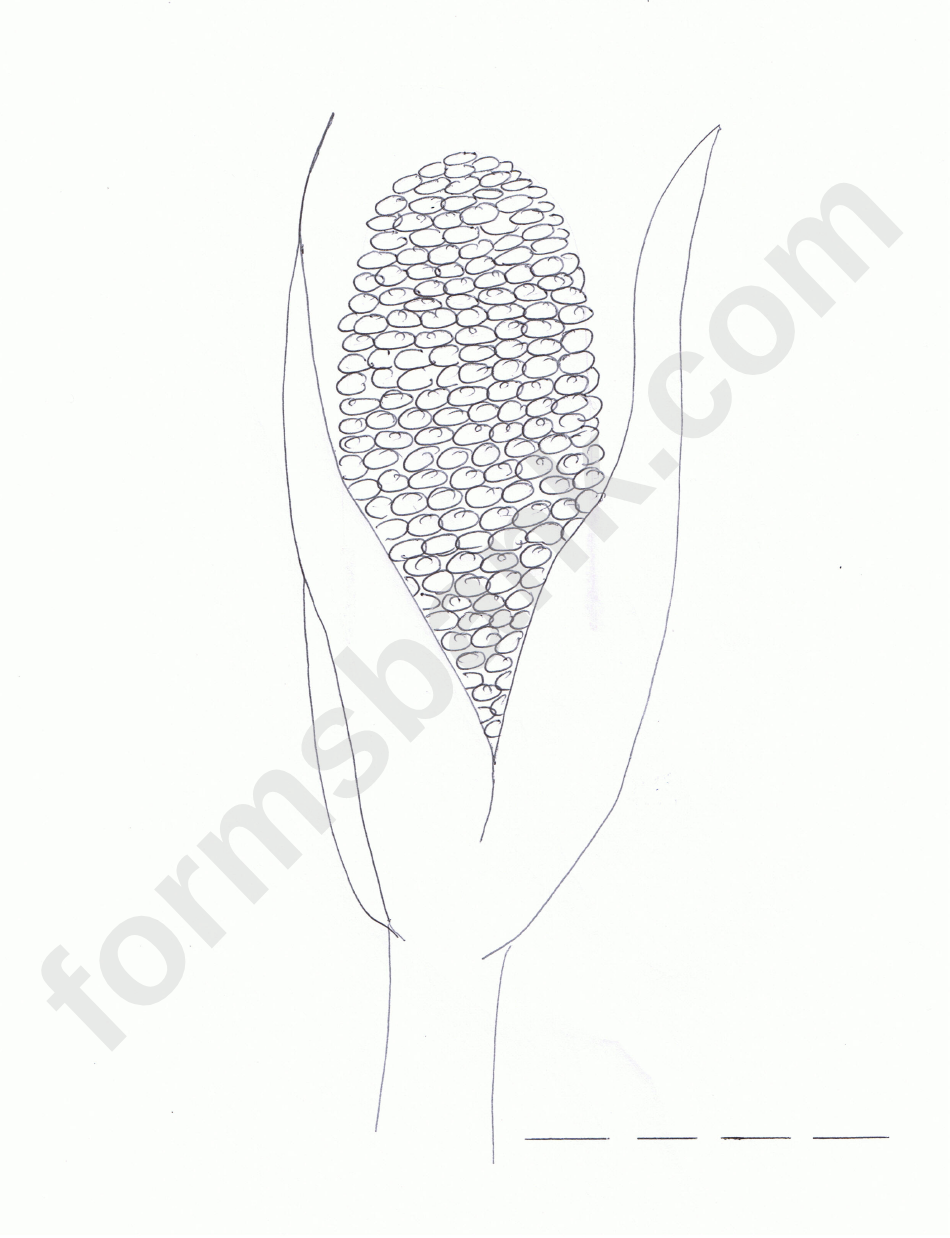 Corn Coloring Sheet printable pdf download