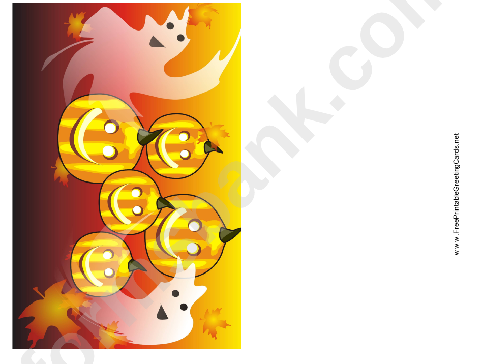 Halloween Card Template printable pdf download