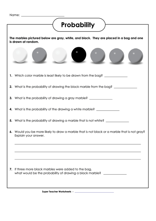 Top 56 Probability Worksheet Templates Free To Download In PDF Format