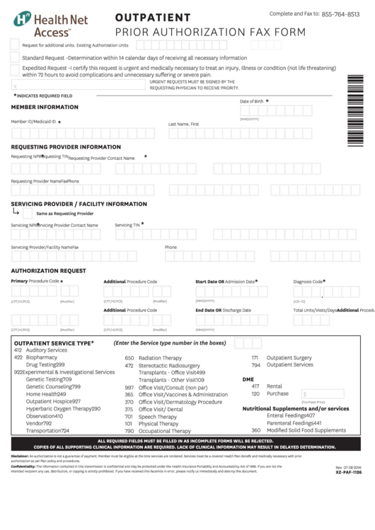 Top Healthnet Prior Authorization Form Templates Free To Download In