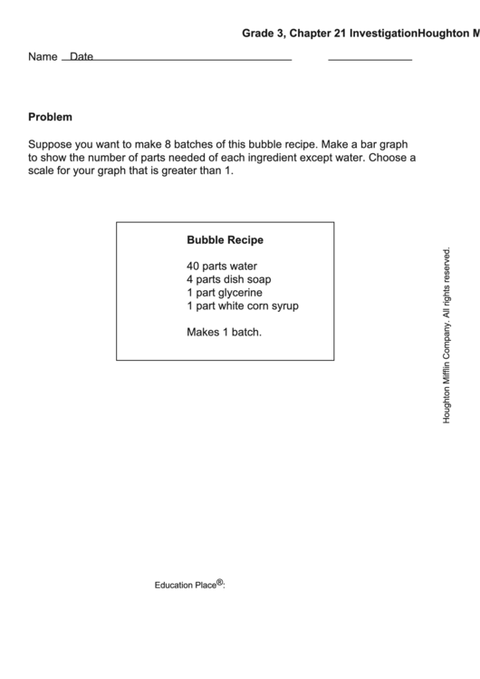 3rd Grade Math Work Sheet printable pdf download
