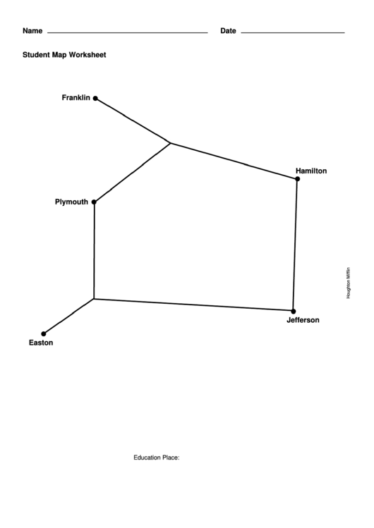 Student Map Worksheet printable pdf download
