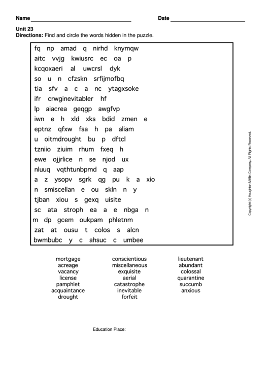 Level 8 Word Search Puzzle Template printable pdf download