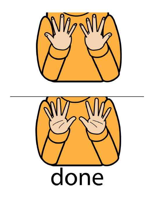 Done Sign Language Chart printable pdf download