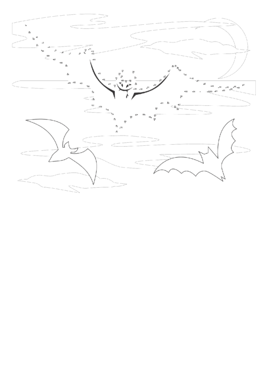 Bats Dot-To-Dot Sheet printable pdf download