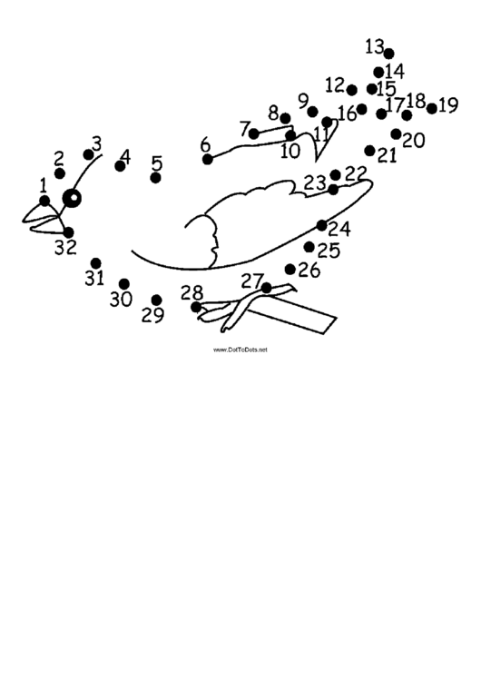 Finch Bird Dot-To-Dot Sheet printable pdf download