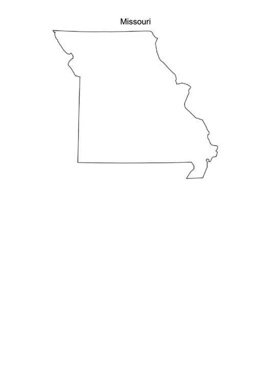 Missouri Map Template printable pdf download