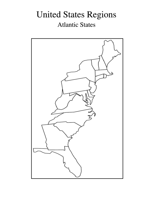 United States Regions Atlantic States printable pdf download