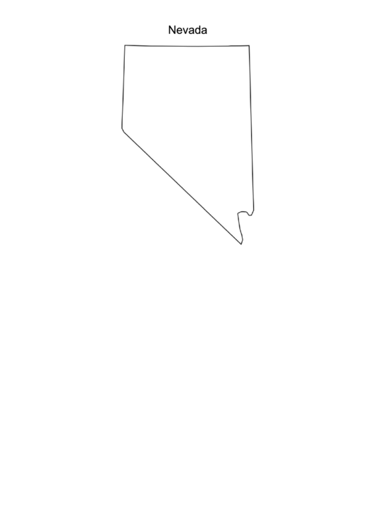 Nevada Map Template printable pdf download