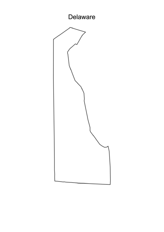 Delaware Map Template printable pdf download