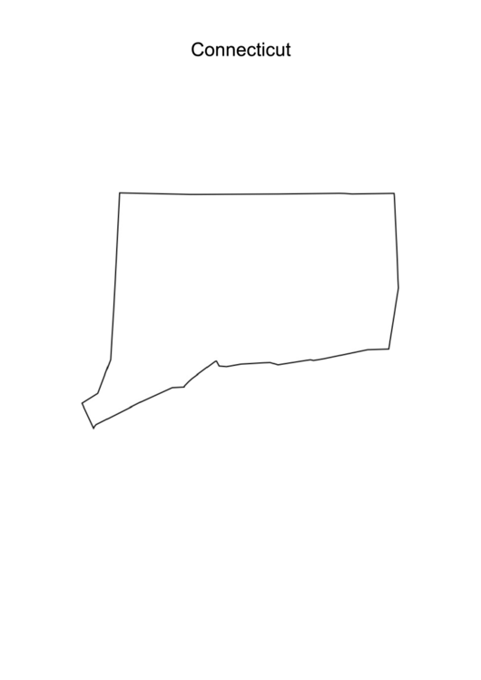 Connecticut Map Template printable pdf download