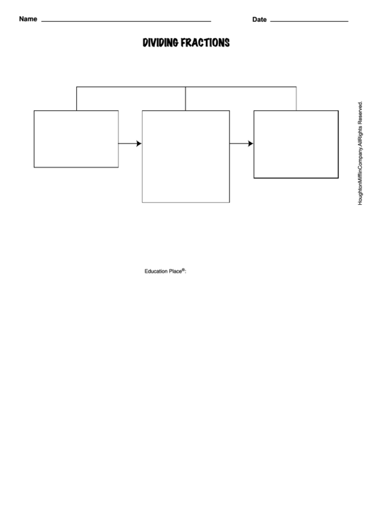Dividing Fractions - Fraction Worksheet printable pdf download