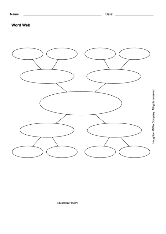 Word Web Graphic Organizer Template Printable Pdf Download