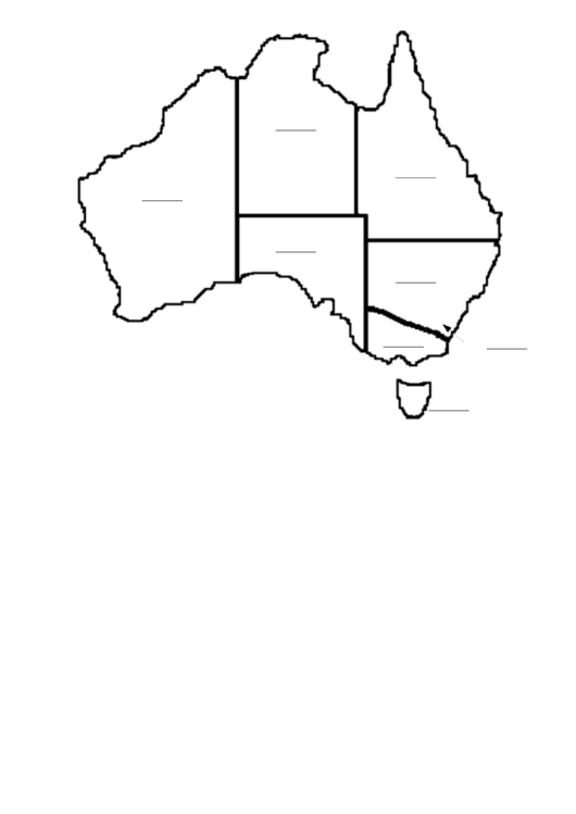 Australia Map Template printable pdf download