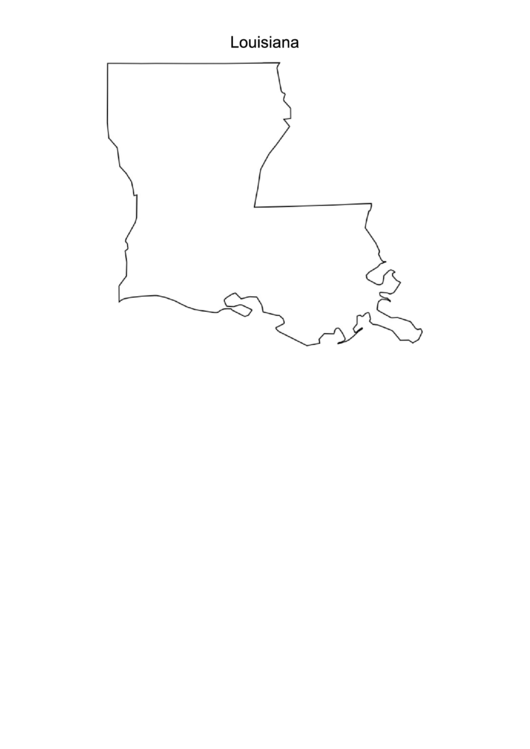 Louisiana Map Template printable pdf download