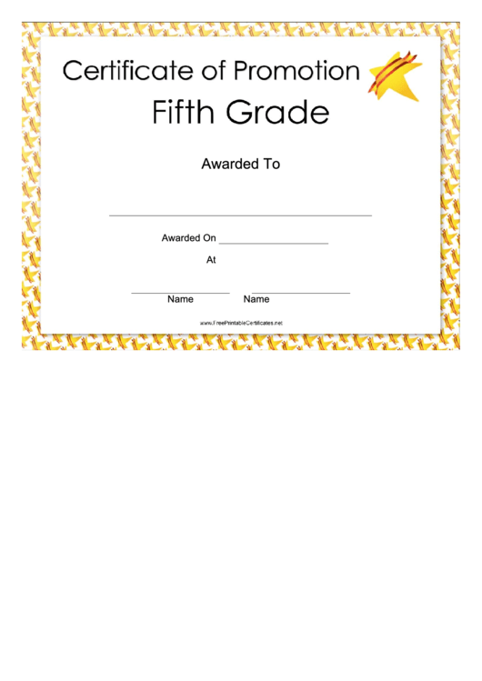 Certificate Of Promotion printable pdf download