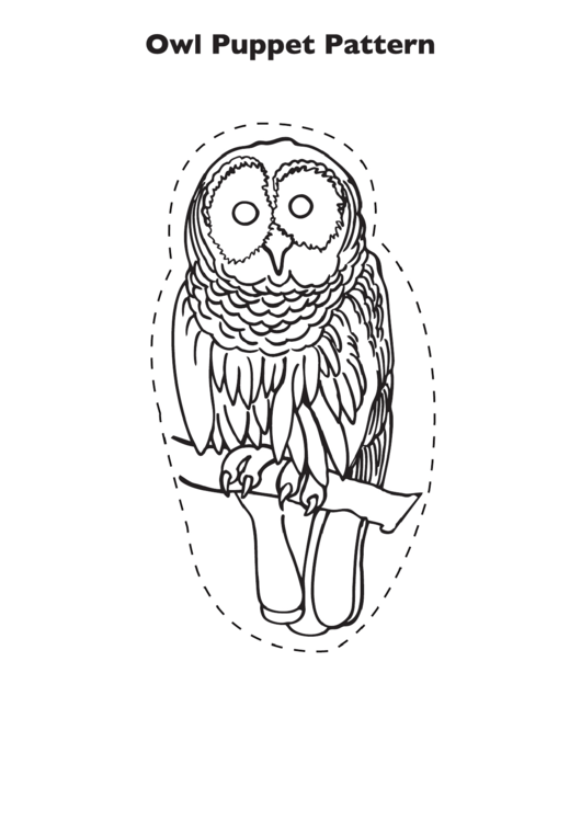 Owl Puppet Pattern Template printable pdf download