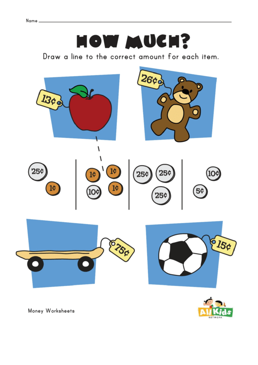 How Much Activity Sheet printable pdf download