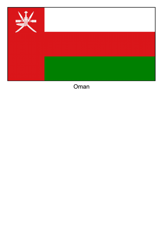 Oman Flag Template printable pdf download