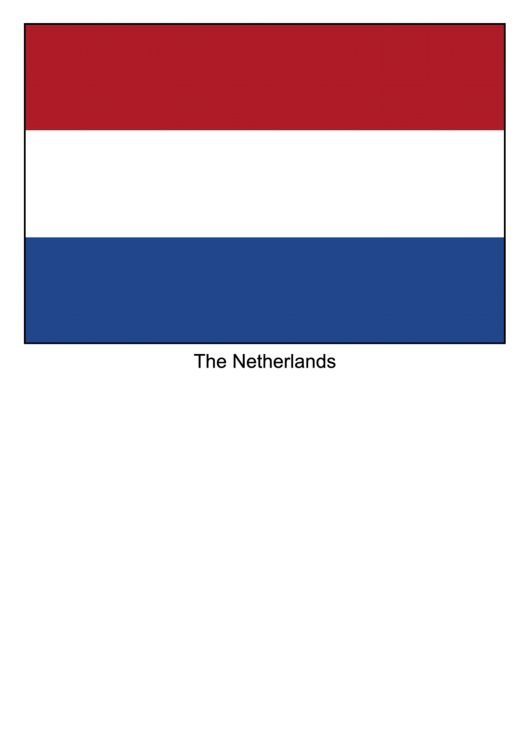 Netherlands Flag Template printable pdf download