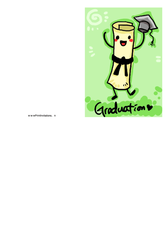 Graduation Party Invitation - Dancing Diploma printable pdf download