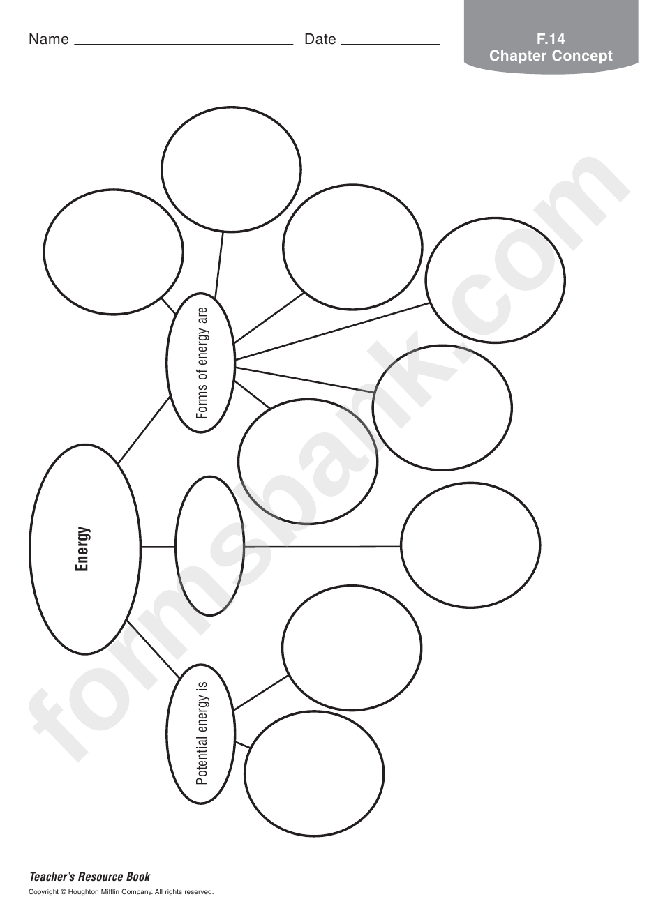 Science Worksheet - Energy printable pdf download
